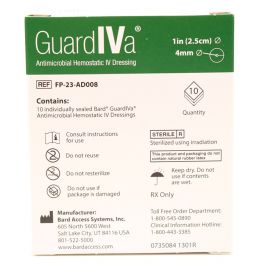 GuardIVa, 4mm Antimicrob IV Drsg, 10/Bx