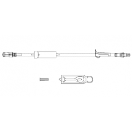ChemoClave™ Secondary Administration Set, 40", 20 Drop